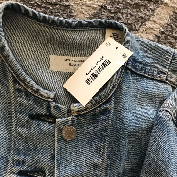 Levi's | Jackets & Coats | Nwt Levis Altered Denim Trucker Jacket ...